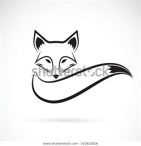 Вектор дизайна лисы на белом фоне стоковая векторная графика без лицензионных платежей