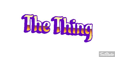 The Thing Movie Animated  Logo Designs