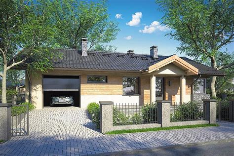 Casa Construita Pe Latime Cu Garaj Incorporat CasaPost Ro