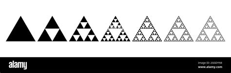 Sierpinski Triangle Evolution Steps Stock Vector Image And Art Alamy
