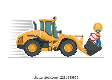 Transporting People On Front Loader Bucket Stock Vector Royalty Free 2296833835 Shutterstock