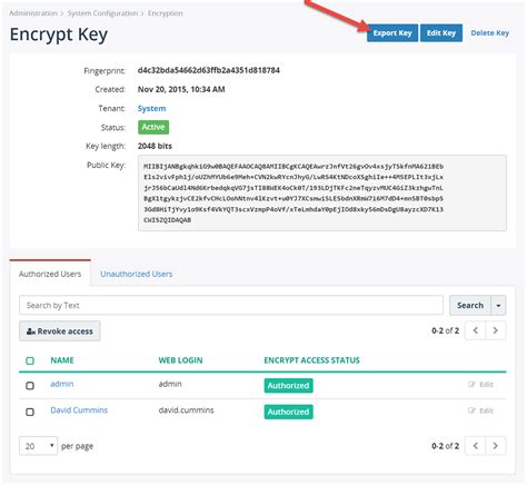 Export Encryption Key MiaRec Documentation