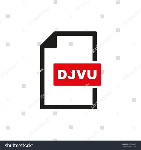 Djvu Icon File Format Symbol Flat Stock Vector Royalty Free 280038647