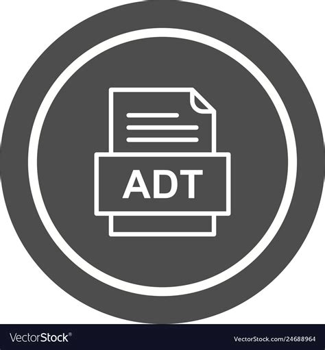 Adt File Document Icon Royalty Free Vector Image