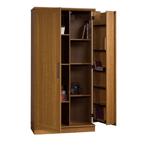 Sauder Home Plus Storage Cabinet Swing Out Door Brown Home Storage