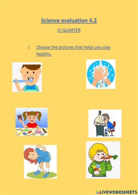 Science Evaluation Exercise Live Worksheets