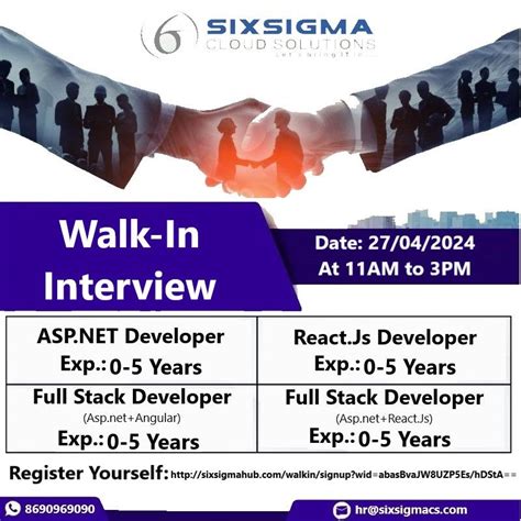Sixsigma Cloud Solutions Private Limited On Linkedin Walkininterview Interview Ahmedabad