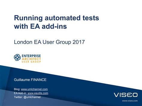 Running Automated Tests With Sparx Enterprise Architect Add Ins London