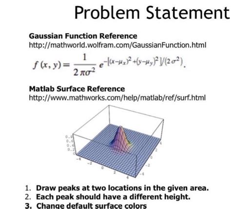 Solved Gaussian Function Reference F X Y 1 2pi Sigma 2