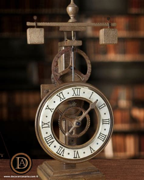 Reloj siglo XV Modelo mural de escape centrífugo 20x40cm objetos