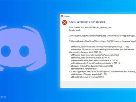 Javascript Error On Discord Wont Open Crownnaxre