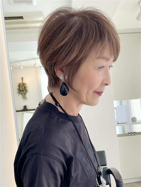 70代大人キレイなショート60代・70代｜ 渡邊 一也の髪型・ヘアスタイル・ヘアカタログ情報｜yahoo Beauty（ヤフービューティー