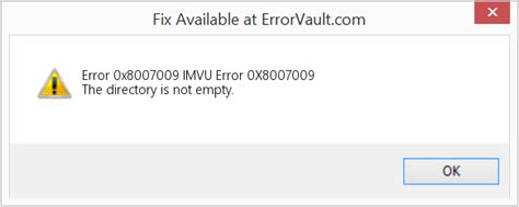 How To Fix Error 0x8007009 IMVU Error 0X8007009 The Directory Is