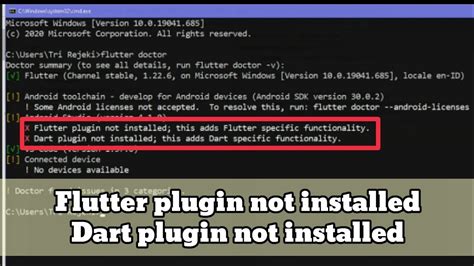 Flutter Plugin Not Installed This Adds Flutter Specific Functionality