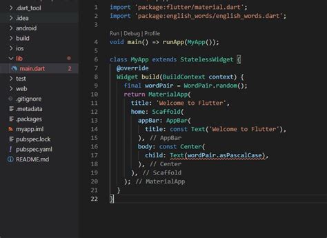 Dart Flutter Error I Can T Use English Words Package Stack Overflow