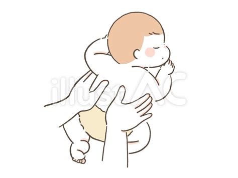 ベビーマッサージをうける赤ちゃんイラスト No 23077677／無料イラストフリー素材なら「イラストac」
