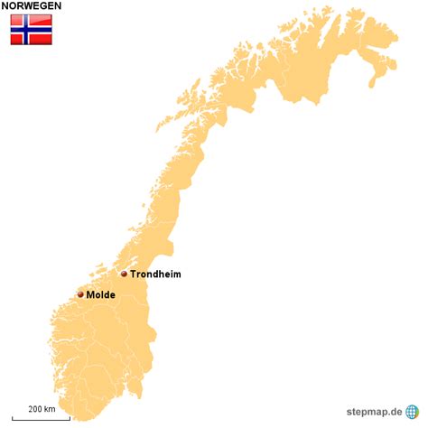 StepMap Norwegen Landkarte für Norwegen