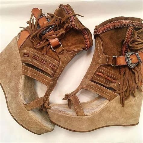 Women Faux Suede Tassel Boots Ethnic Fringe Flat Heel Knee High Boots