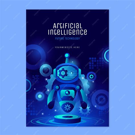 premium vector gradient ai technology vertical poster template