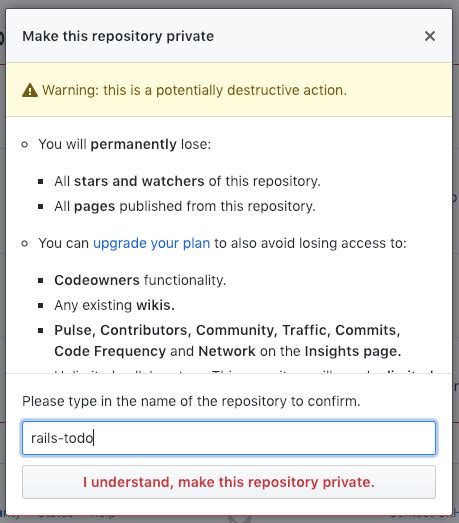 GitHubのパブリックリポジトリをプライベートリポジトリに変更する方法 Reasonable Code
