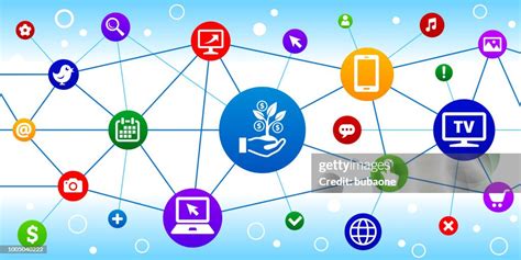 Money Tree Internet Communication Technology Triangular Node Pattern