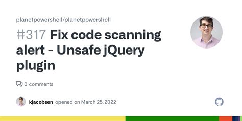 Fix Code Scanning Alert Unsafe Jquery Plugin · Issue 317