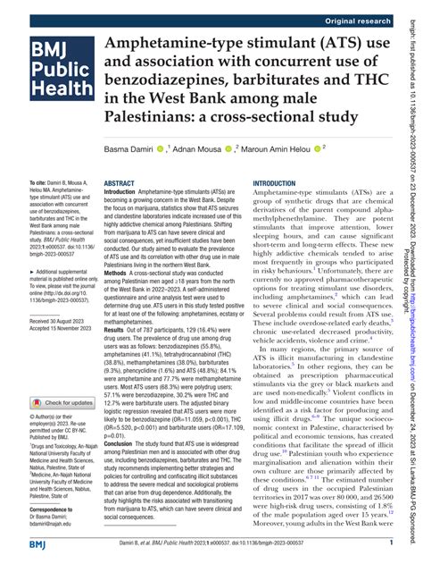 Pdf Amphetamine Type Stimulant Ats Use And Association With