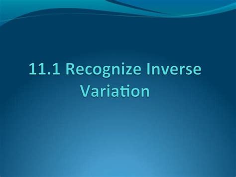 Solving Problems Involving Direct Variation Pptx