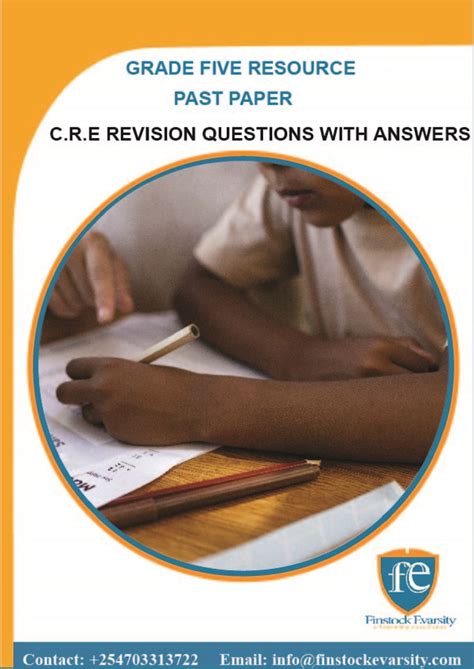 Grade 5 Cre Paper 1 Revision Questions With Answers Finstock Evarsity Resources