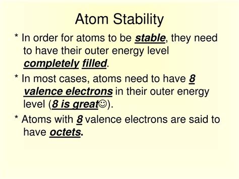 PPT Atom Stability PowerPoint Presentation Free Download ID 4220503