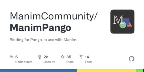 GitHub ManimCommunity ManimPango Binding For Pango To Use With Manim