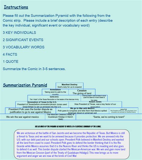 Charitys Summarization Pyramid Pdf Mexicanamerican War North