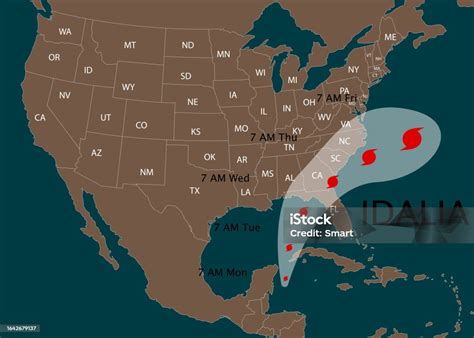 Tropical Storm Idalia In The Gulf Of Mexico Hurricane Idalia Vector