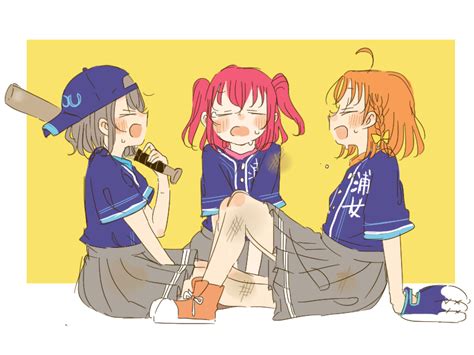Watanabe You Takami Chika And Kurosawa Ruby Love Live And 1 More Drawn By Kase Ks Lys