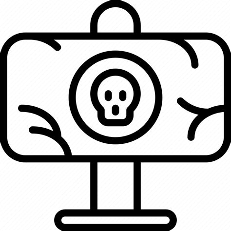Danger Sign Halloween Scary Horror Dark Mystery Icon Download