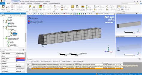 Workbench Rc Beam Solid65 Link180 Exorbitant Results Ransys