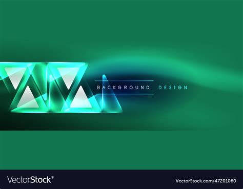 Neon Lights Hacking Geometric Background Virtual Vector Image