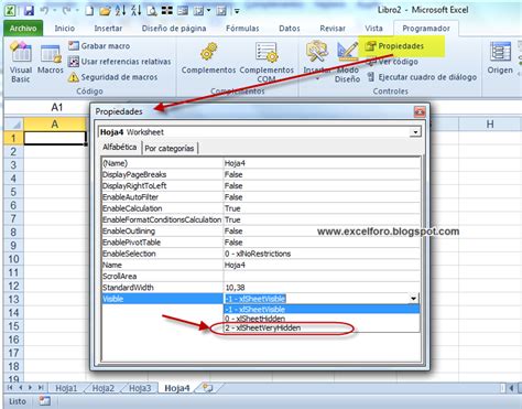 Ocultar Mostrar Hojas Y La Propiedad VeryHidden De Excel EXCEL FORO