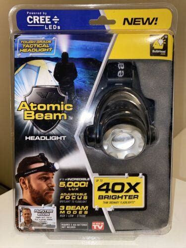 Atomic Beam Headlight 5000 Lux Hands Free Led Headlamp 3 Beam Modes