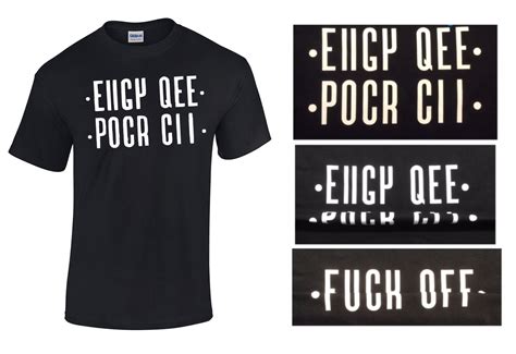 Fck Off Hidden Message Eiigy Pocr Off® T Shirts Funny Etsy