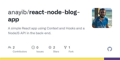 Github Anayibreact Node Blog App A Simple React App Using Context