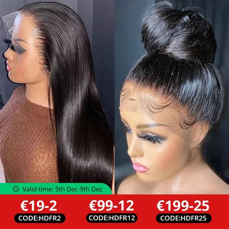 Perruque Lace Frontal Wig 360 Naturelle Cheveux Lisses 13x4