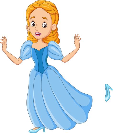 Cartoon Aschenputtel Prinzessin Mit Ihrem Schuh 6605386 Vektor Kunst
