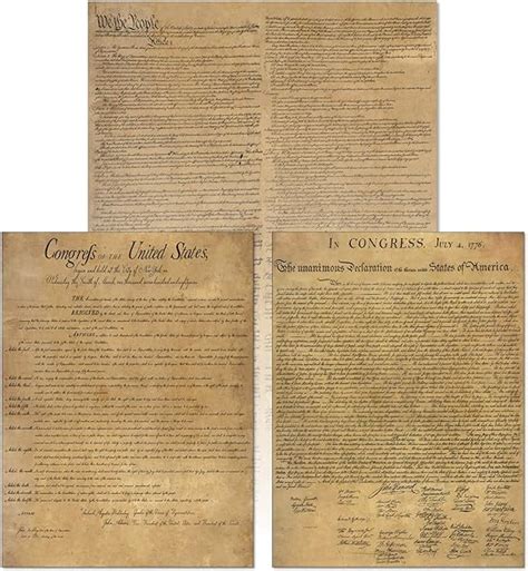 American Founding Documents Laminated 3 Pack Us