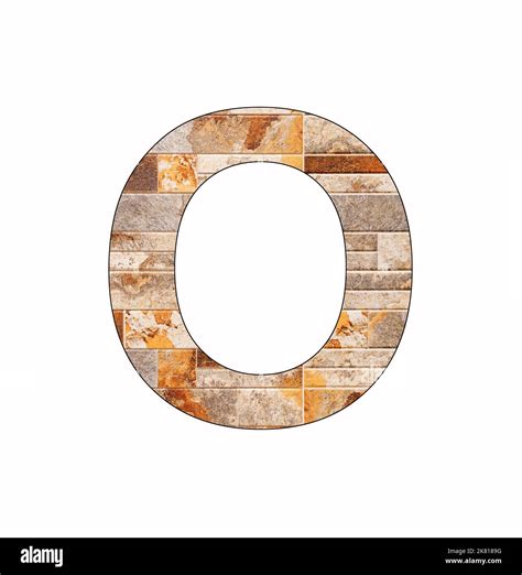 Alphabet Letter O Rustic Tile Background Stock Photo Alamy