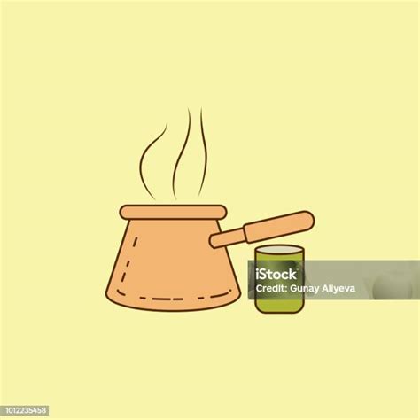 아랍어 커피 색된 필드 개요 아이콘입니다 모바일 개념 및 웹 응용 프로그램에 대 한 아라비아 문화 아이콘의 요소입니다 필드 개요 아랍어 커피 아이콘 웹 및 모바일에 대 한