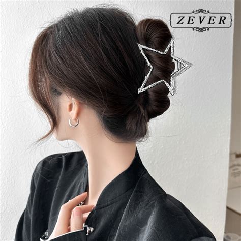 【zever】กิ๊บติดผมรูปดาวห้าแฉกสไตล์เกาหลีเรียบง่ายสำหรับผู้หญิง Lazada