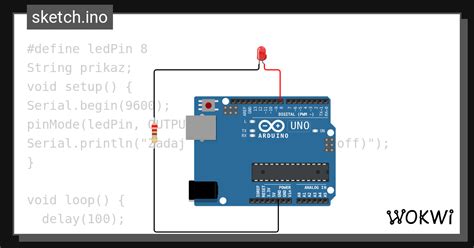 Ovladani Ledky Cez Seriovu Komunikaciu Wokwi Esp32 Stm32 Arduino