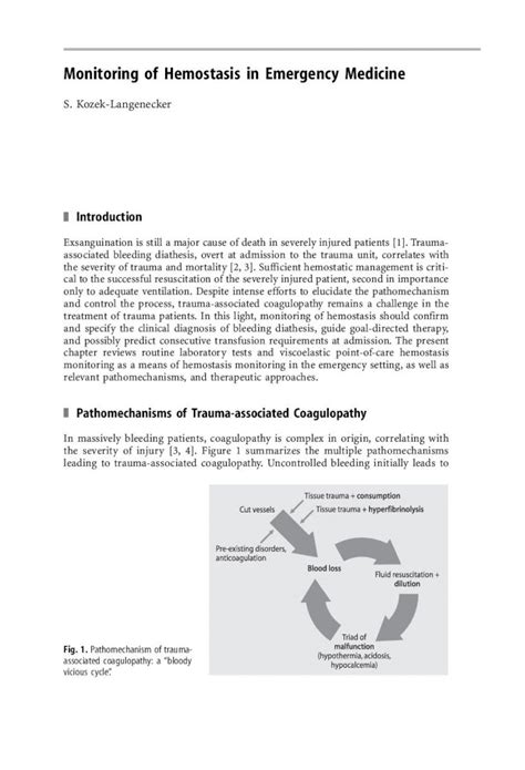 Pdf Monitoring Of Hemostasis In Emergency Medicine Dokumen Tips
