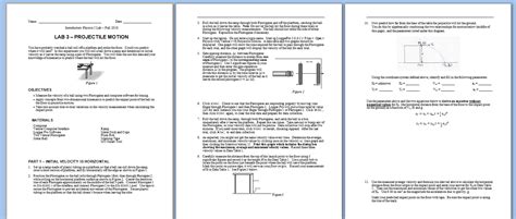 Introduction And Objective For Projectile Motion Lab Chegg
